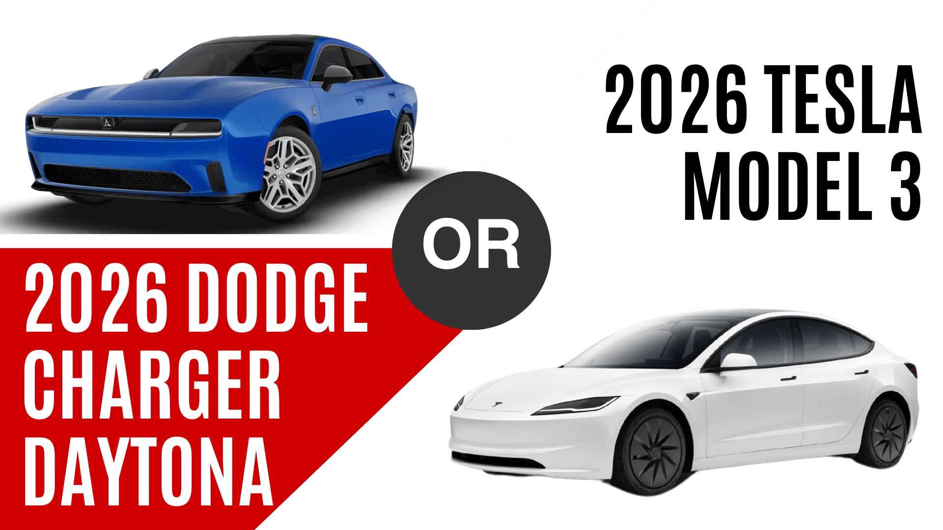 The Electric Muscle Era: 2026 Dodge Charger Daytona vs. Tesla Model 3 ...
